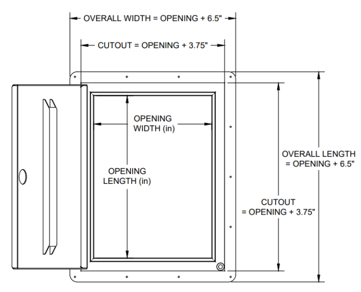 Flush Mount Aluminum Hatch - Halk Marine Fabrication & Design