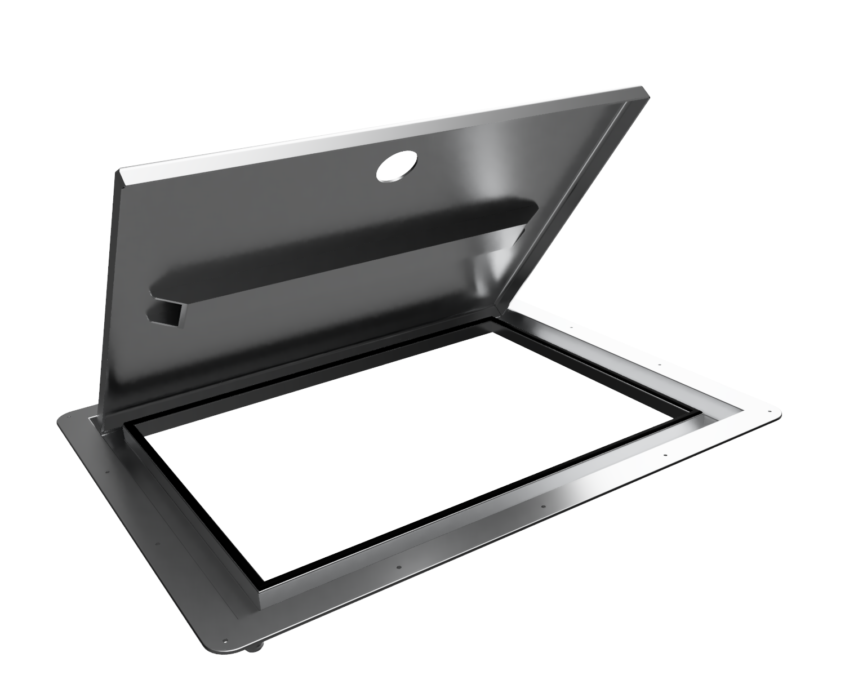 Flush Mount Aluminum Hatch - Halk Marine Fabrication & Design