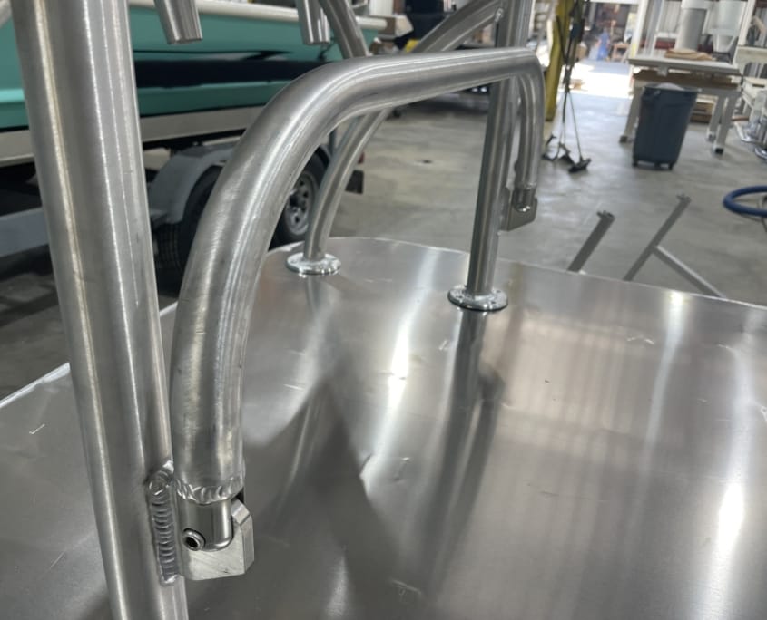 Folding Footrest for Consoles & Leaning Post - Halk Marine Fabrication ...